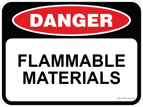 Buy Danger Sign - Flammable Materials - 600 x 450mm - MyDeal Australia