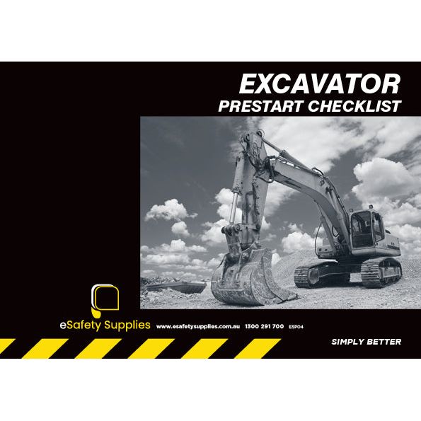 Buy Excavator Prestart Checklist Books - MyDeal Australia