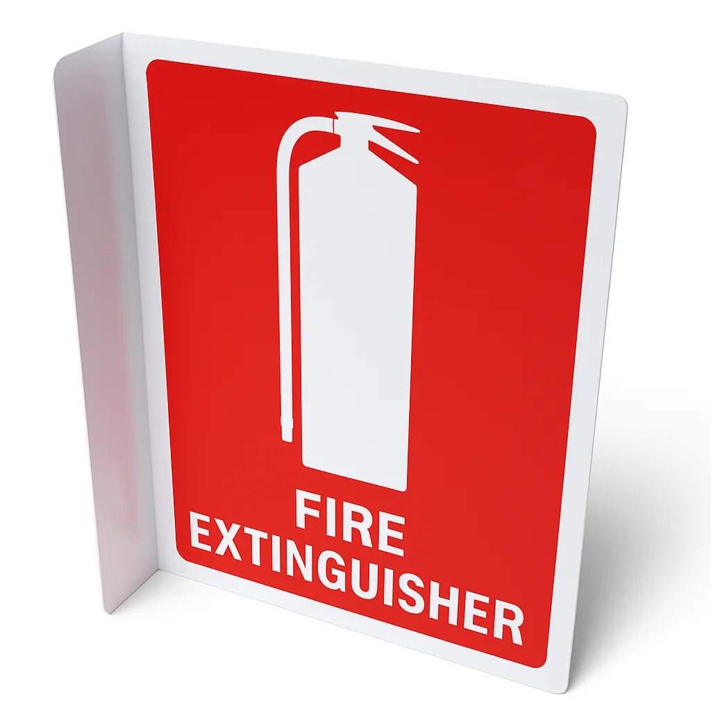 Buy Fire Extinguisher Angled Location Sign - Metal - MyDeal Australia