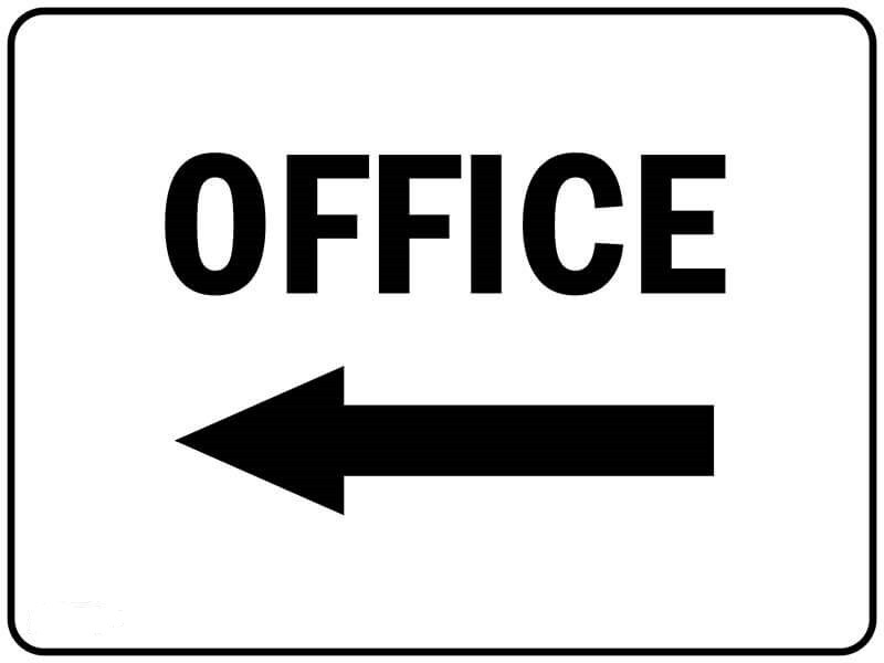 Buy General Sign - Office Left Arrow - 600 x 450mm - MyDeal Australia