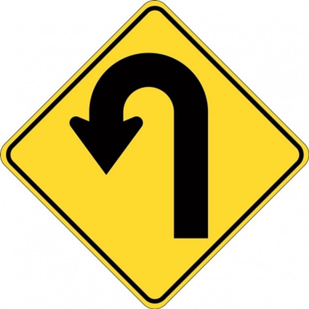 Buy Left Arrow Hairpin Bend Sign - 600x600mm - - Aluminium Class 1 ...