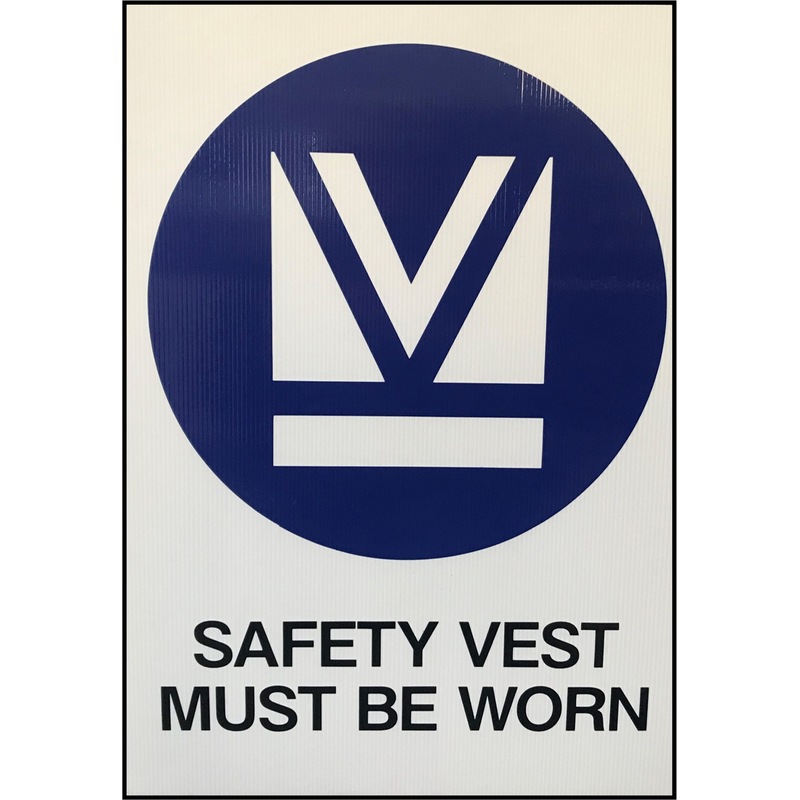 Buy Mandatory Sign - Safety Vest Must Be Worn - 610 x 450mm - MyDeal
