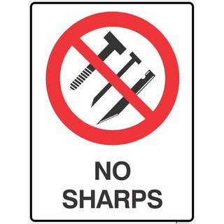 Buy No Sharps Sign - Symbol - MyDeal Australia
