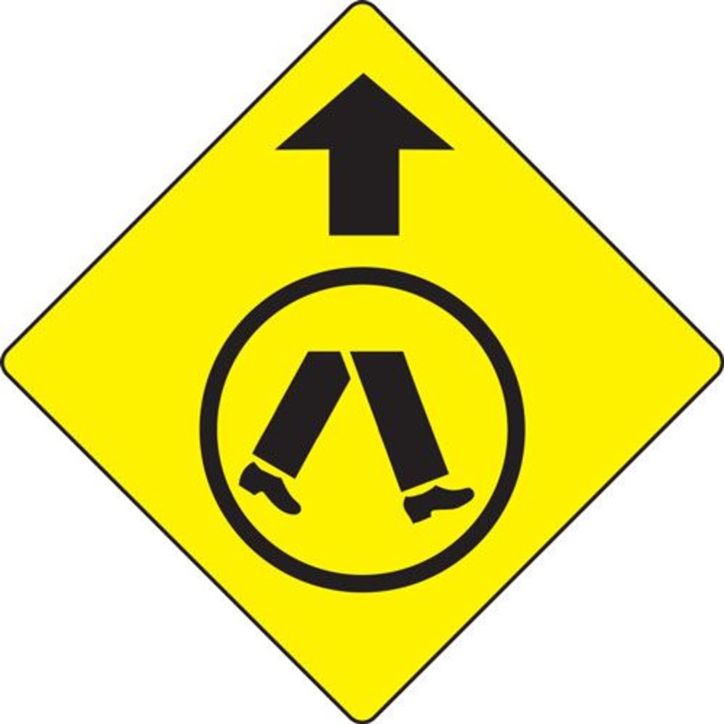 Buy Pedestrians Crossing Ahead Sign - 600x600mm - - Aluminium Class 1 ...