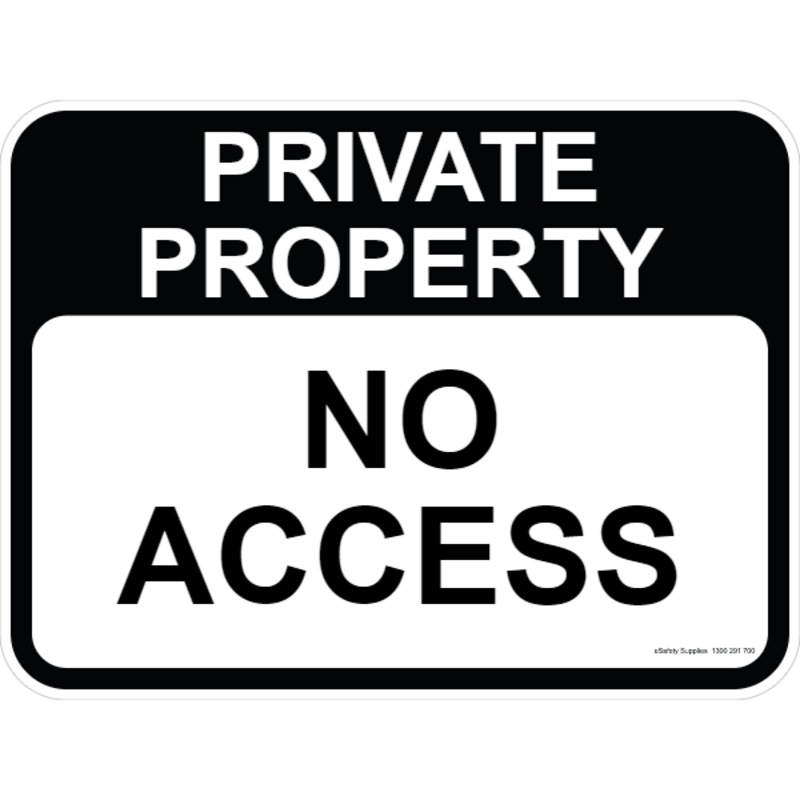 Buy Private Property Sign - No Access - MyDeal