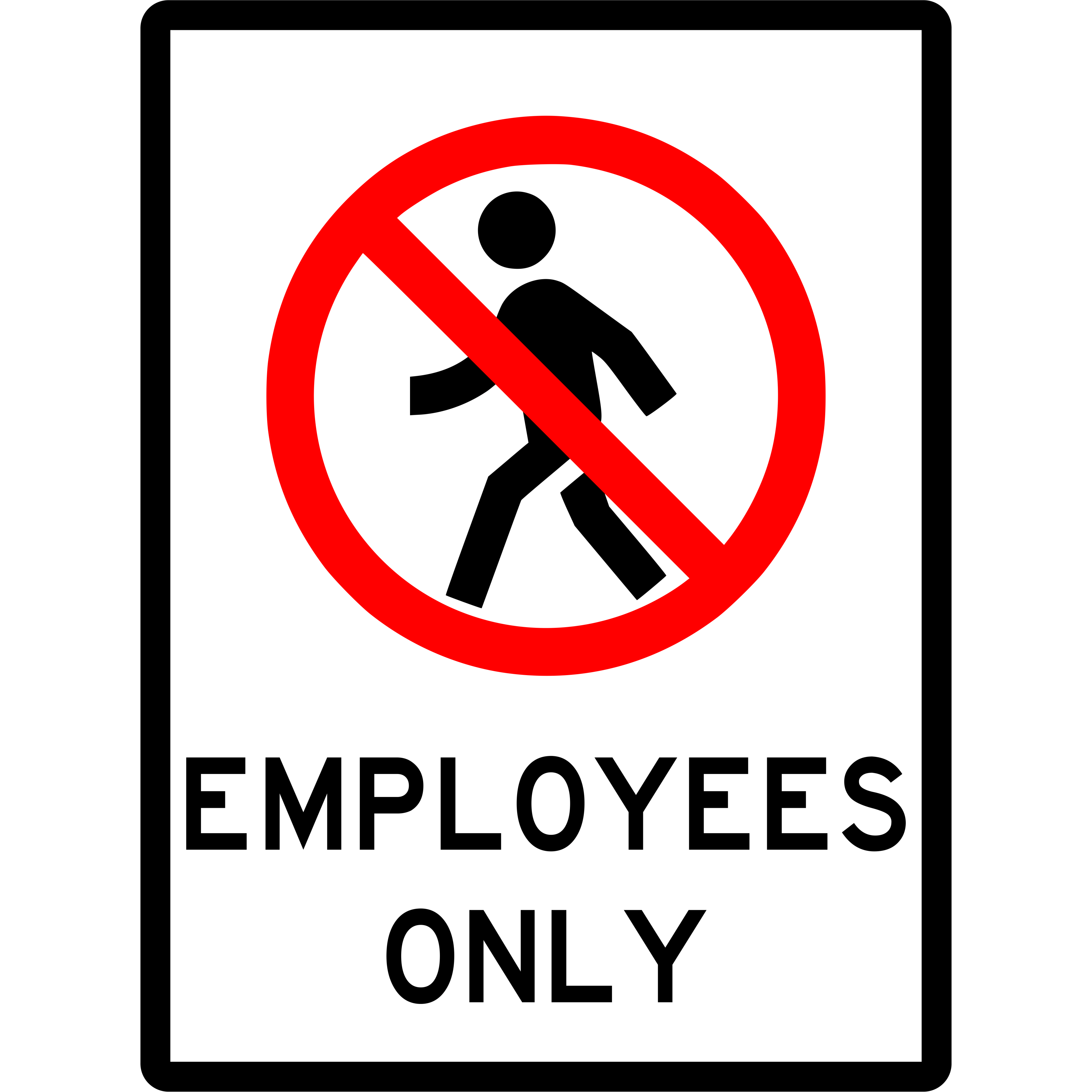 Buy Prohibition Sign - Employees Only - MyDeal Australia
