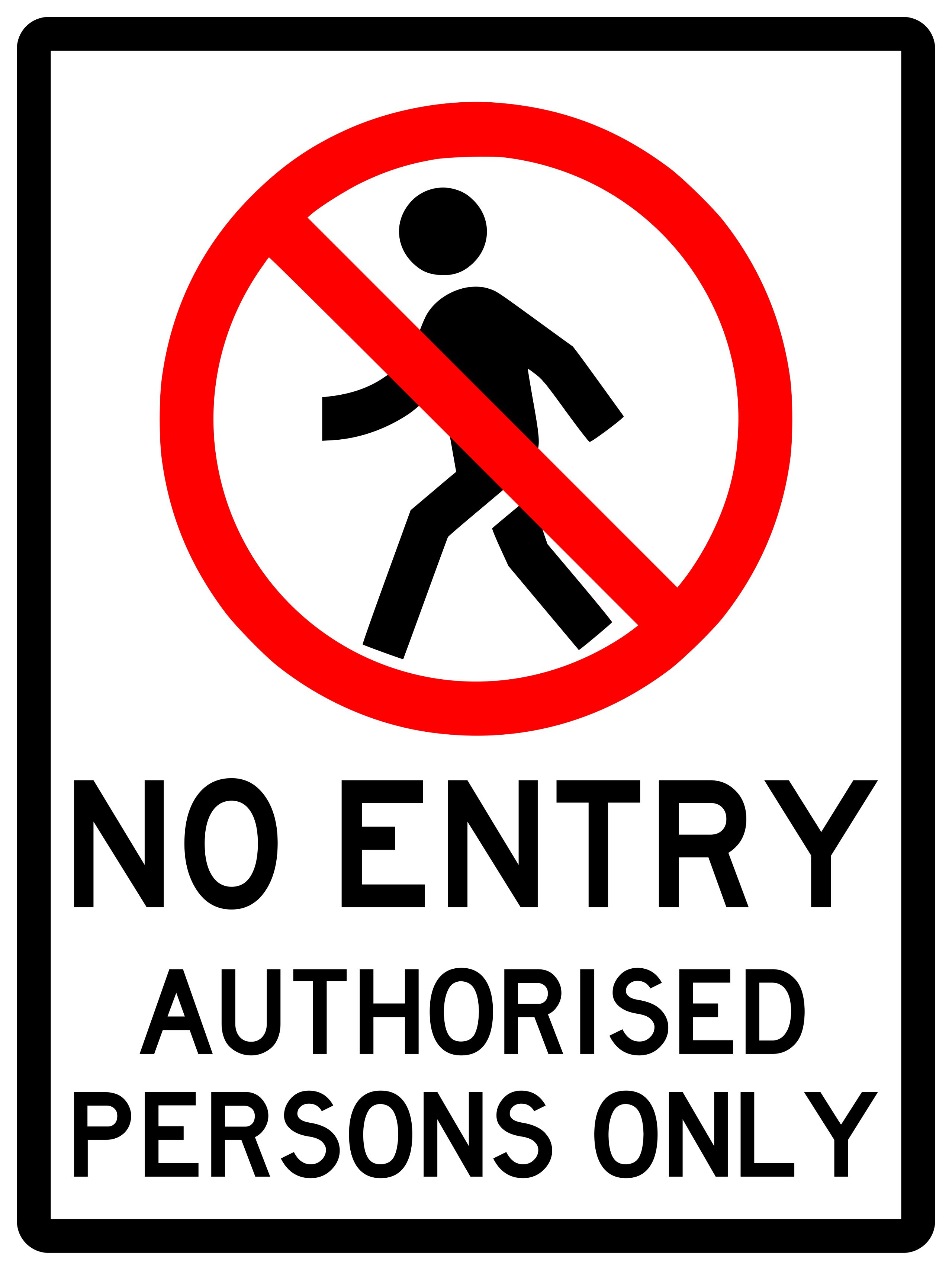 Buy Prohibition Sign - No Entry Authorised Persons Only - MyDeal Australia