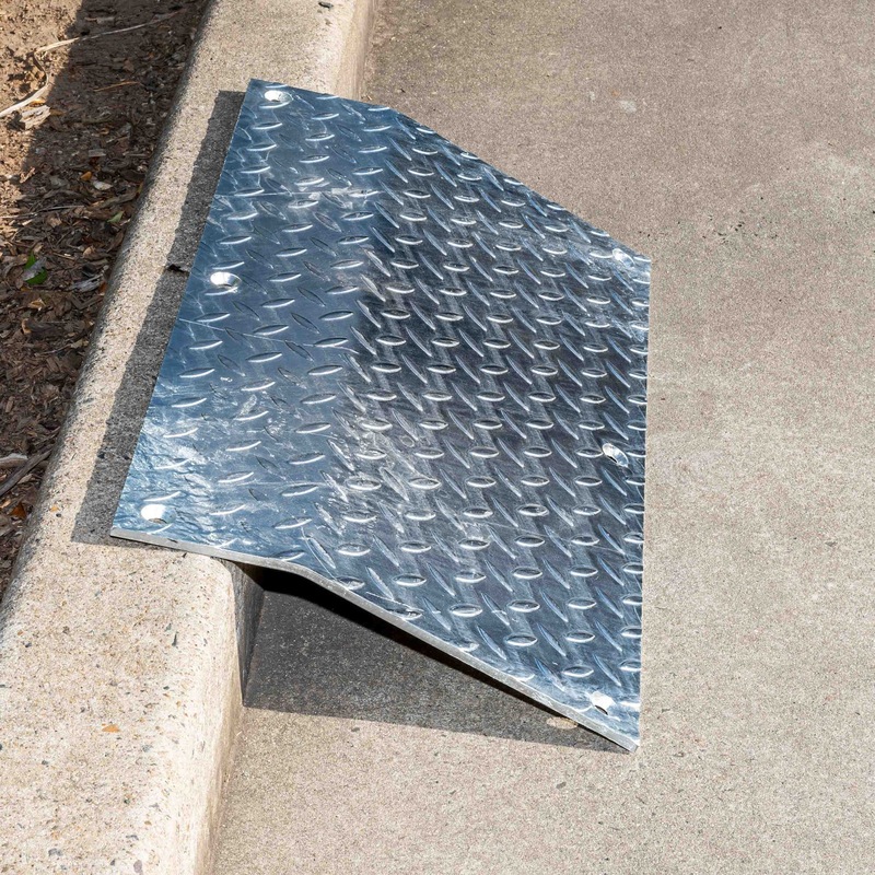 Buy Steel Driveway Kerb Ramp Plate - 415mm x 800mm - Galvanised - MyDeal