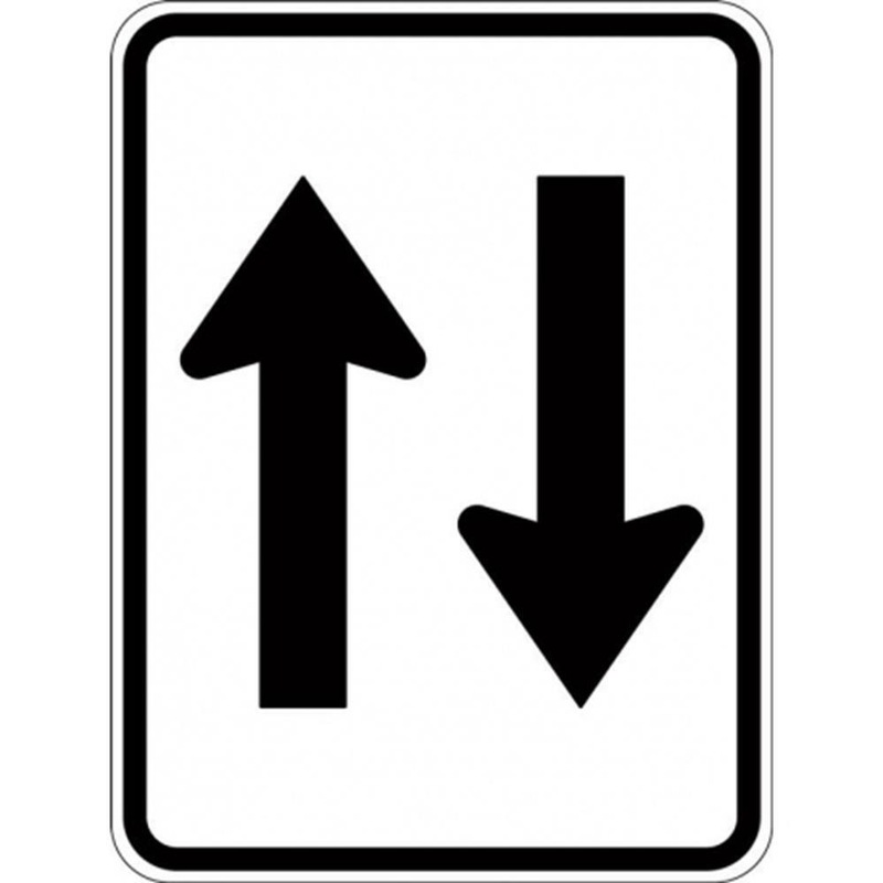 Buy Two Way (Symbolic) Arrows Sign - R2-11A - Aluminium Class 1 ...