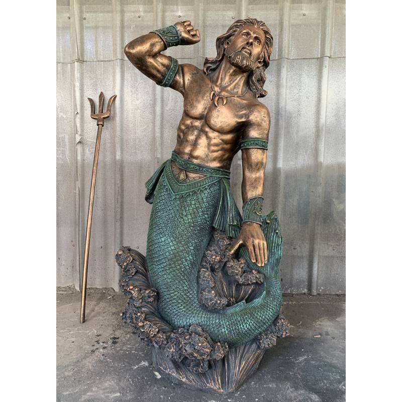 Buy Aquata Merman Statue 55x126cm - MyDeal