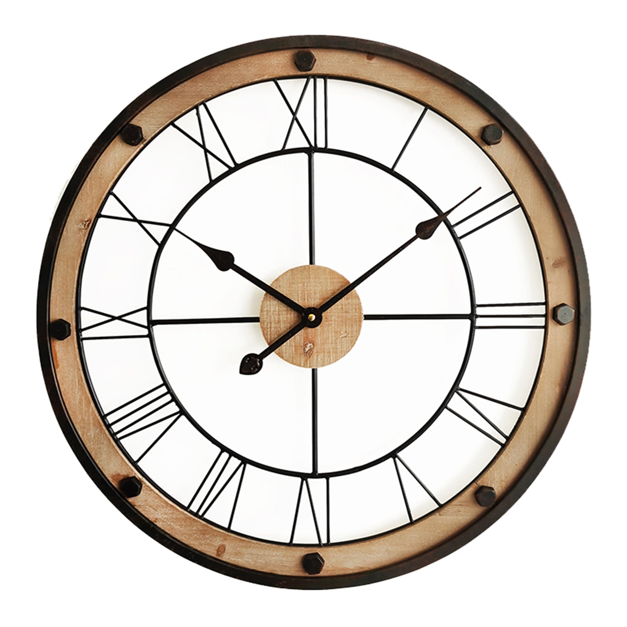 Buy Industrial Floating Wall Clock 61x61cm - MyDeal Australia