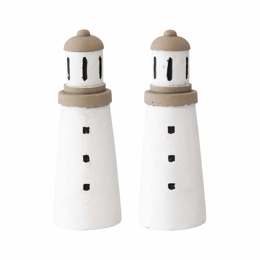 Buy Set 2 Pottery Lighthouse Ornament Figurine Statue Sculpture 6x18cm ...