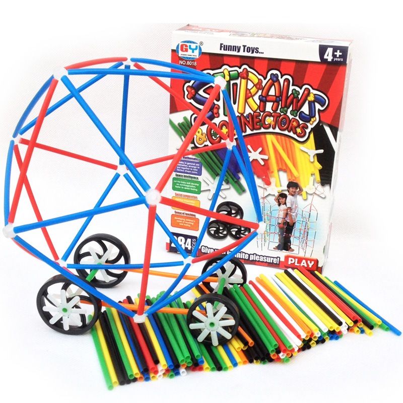 Buy SPORX 4D Straws Connecting multi shape Educational STEM Toy ...