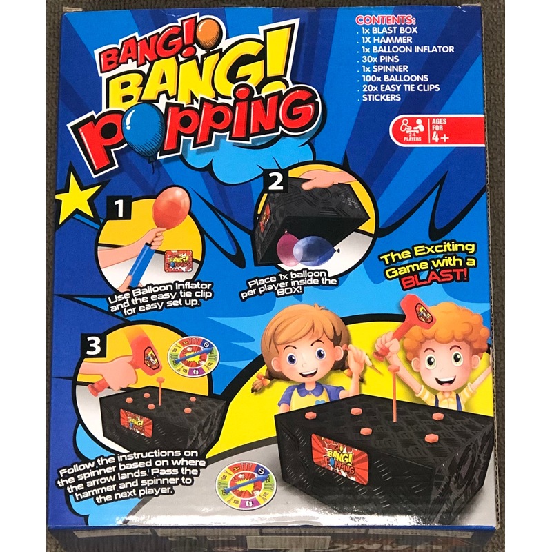 Buy Bang Bang Popping Balloon Explosion Game - MyDeal