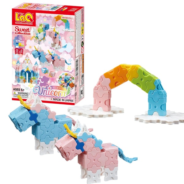 Buy LaQ Sweet Collection Unicorn - 6 Models, 175 Pieces - MyDeal Australia