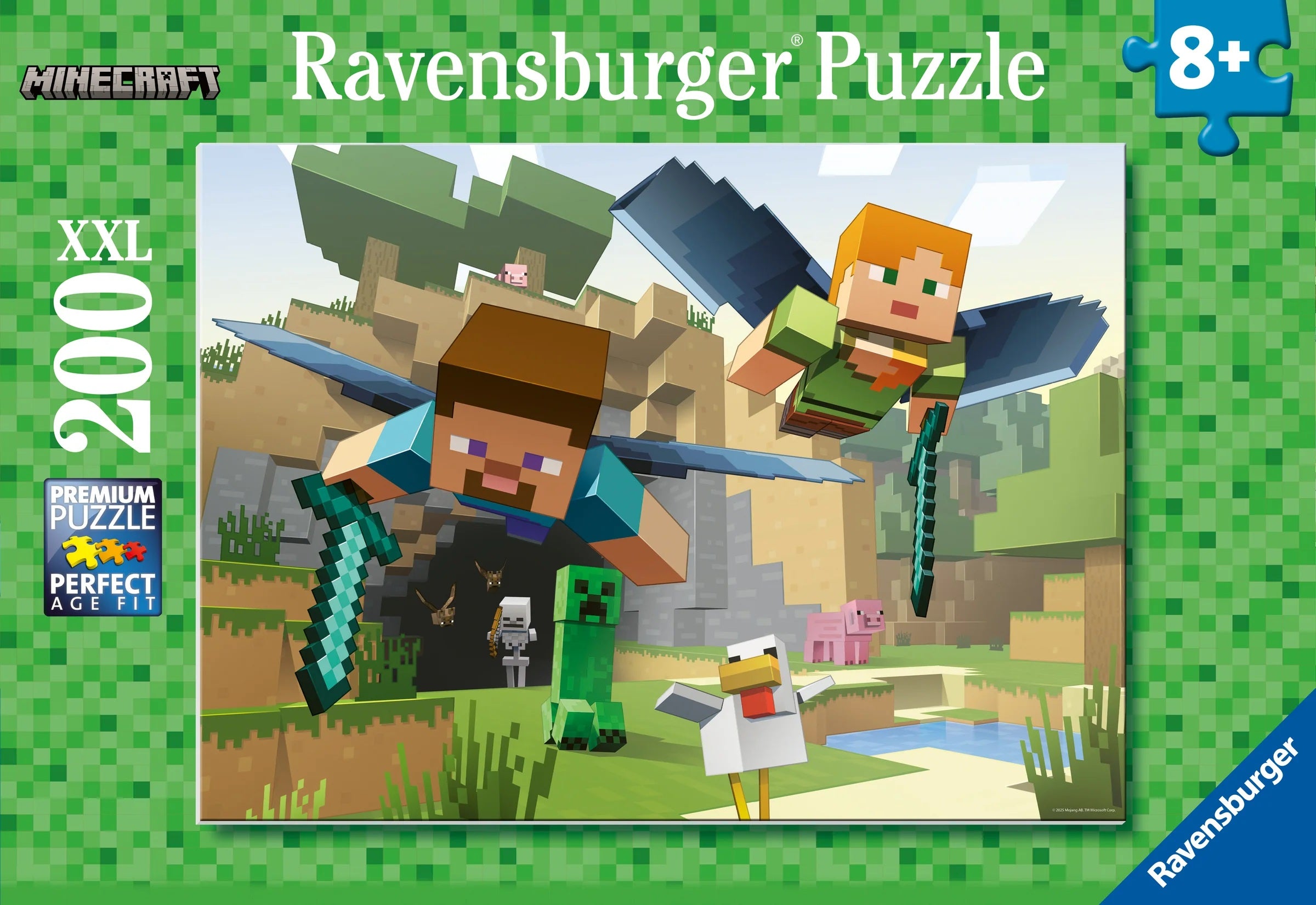 Buy Ravensburger Puzzle Minecraft Series - Minecraft WT 200 pieces ...