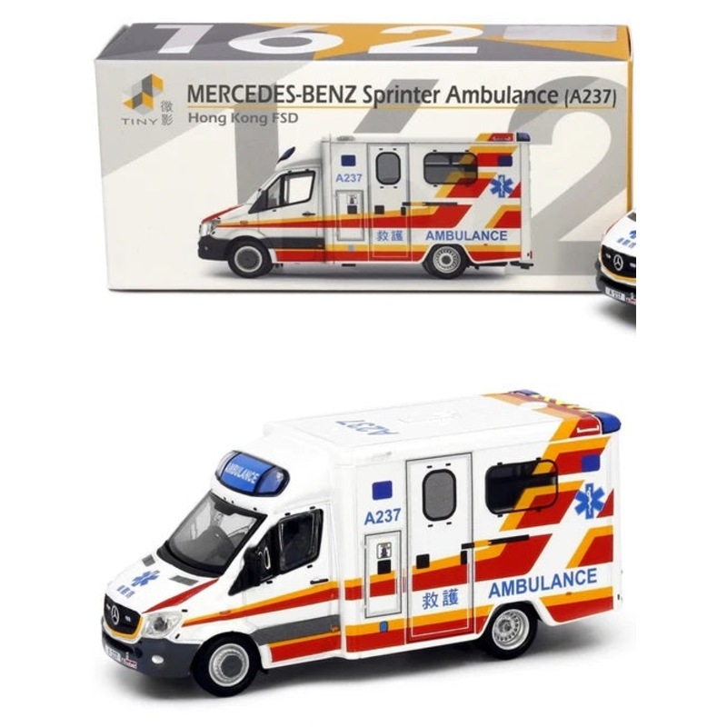 Buy Tiny City Die-cast – Mercedes-Benz Sprinter Facelift HKFSD Ambulance (A297) #162 - MyDeal
