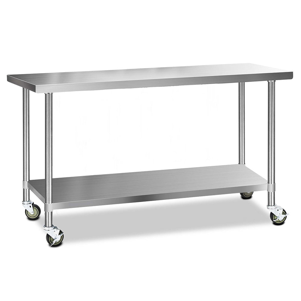 Buy 304 Stainless Steel Kitchen Benches Work Bench Food Prep Table with ...