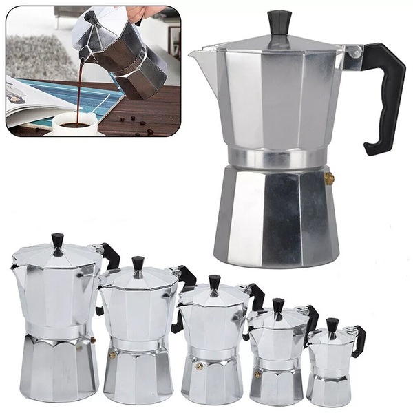 Buy Coffee Maker Moka Percolator Aluminium Espresso 3-12 Cups Stove Top ...
