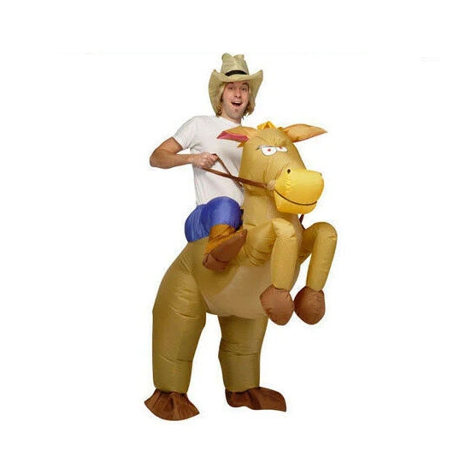 Buy Inflatable Horse Cowboy Suit Halloween Party Adult Costume - MyDeal ...