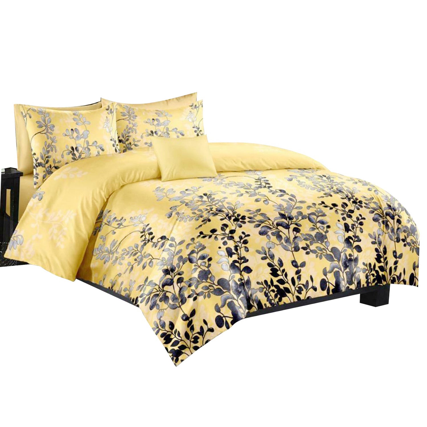 Buy Doona Quilt Soft Fleece Bedding Cover Set - Yellow - MyDeal Australia