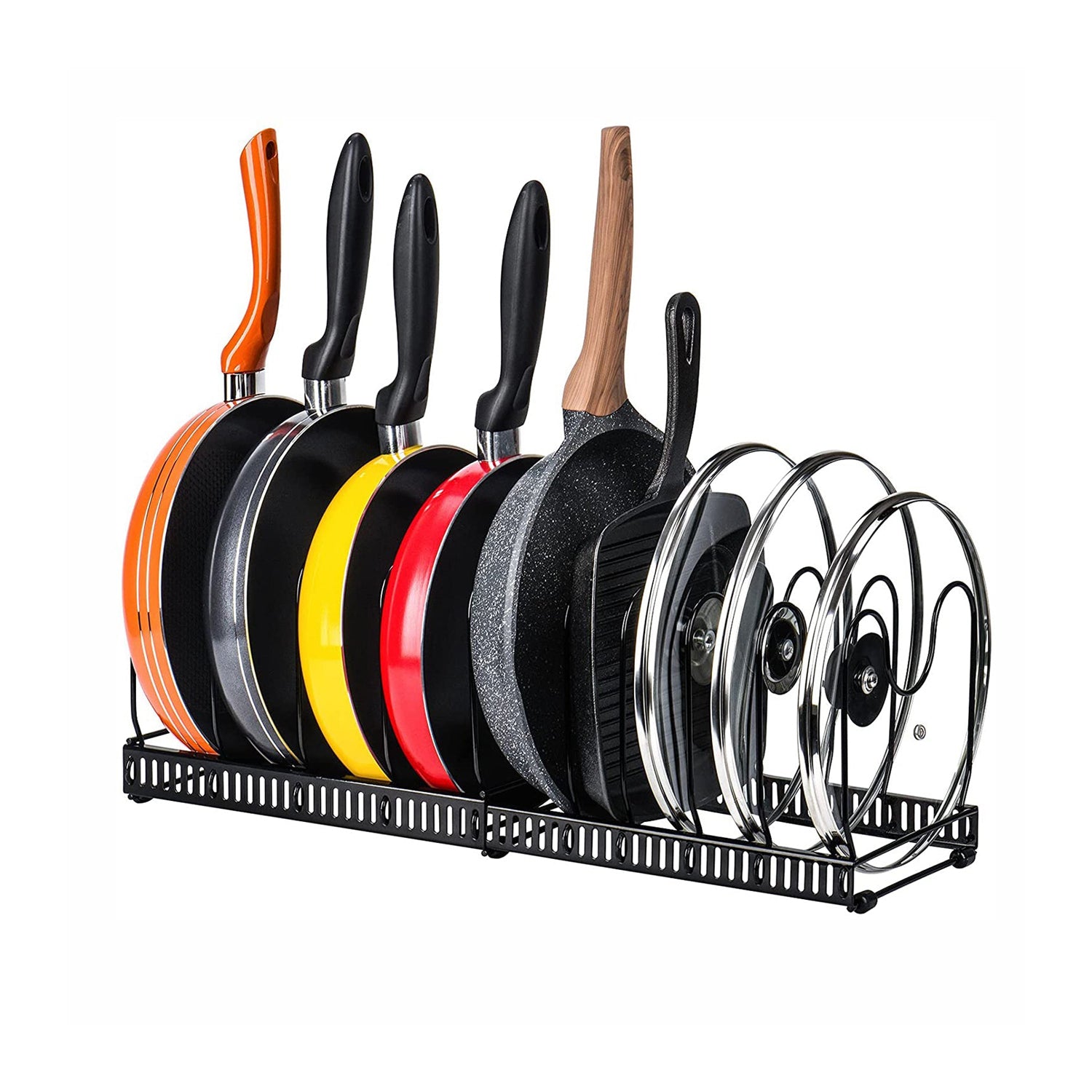 Buy Kitchen Organizing Rack Cookware Compartments - Black - MyDeal ...