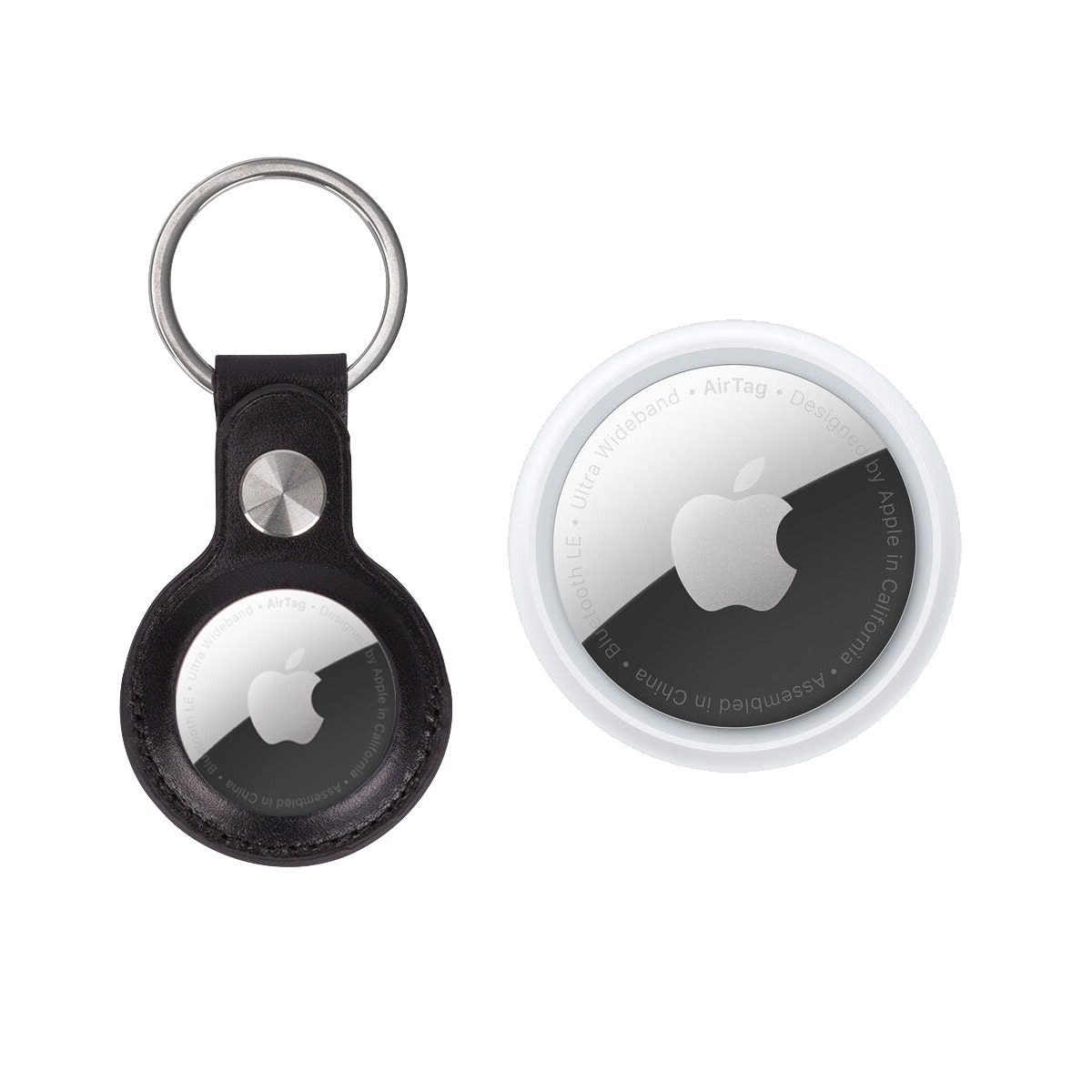Buy Apple Airtag 1 Pack with PU Leather Key Ring (Black) - MyDeal Australia