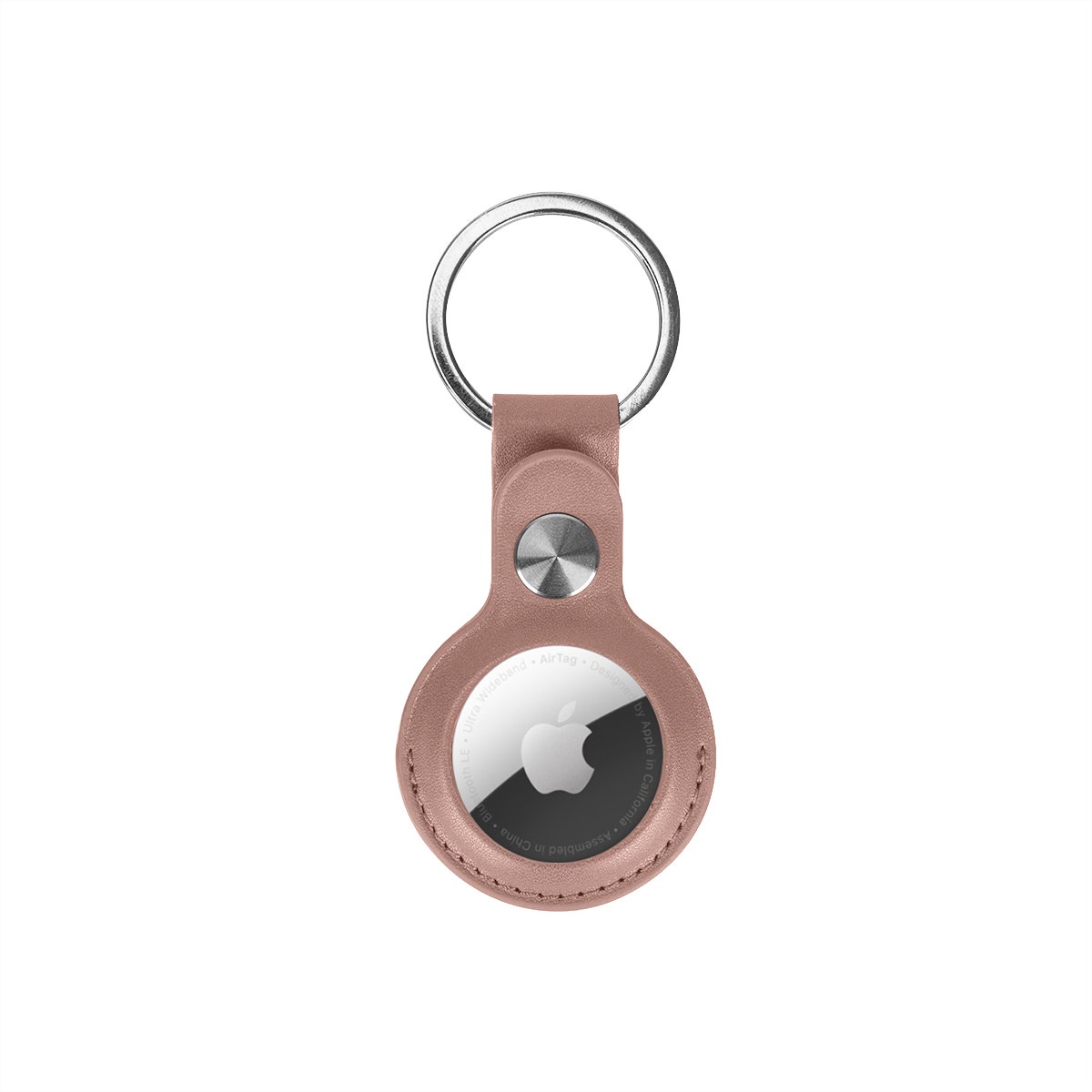 Buy For AirTag PU Leather Key Ring Saddle (Rose Gold) - MyDeal Australia