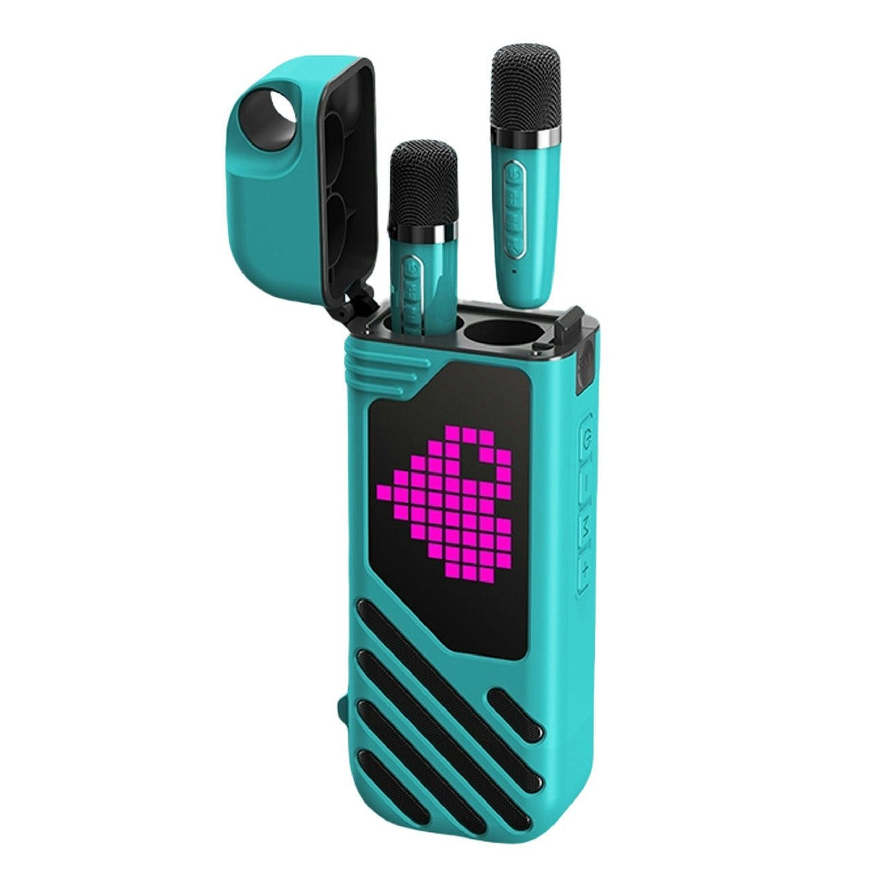 Buy Laser LED Karaoke with 2 Mics Aquatic Awe - MyDeal Australia