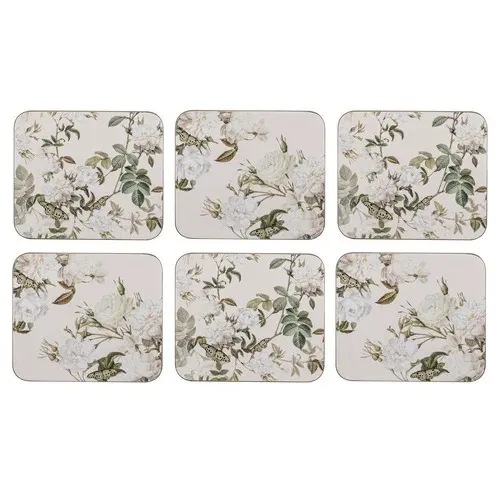 Buy Ashdene Elegant Rose - Coaster 6 Pack - Cream - MyDeal Australia