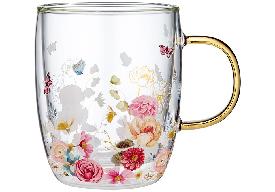 Buy Ashdene Springtime Soiree - Double Walled Glass Mug - MyDeal Australia