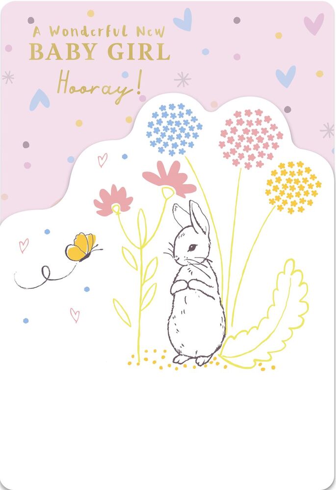 Buy Hallmark Card - Peter Rabbit Baby Girl Card - MyDeal Australia