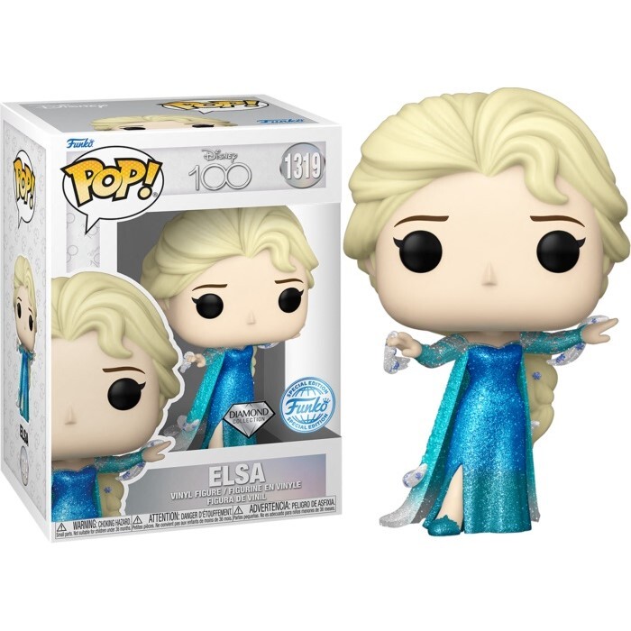 Buy Pop! Vinyl D100 Special Edition - Frozen - Elsa Diamond Glitter ...