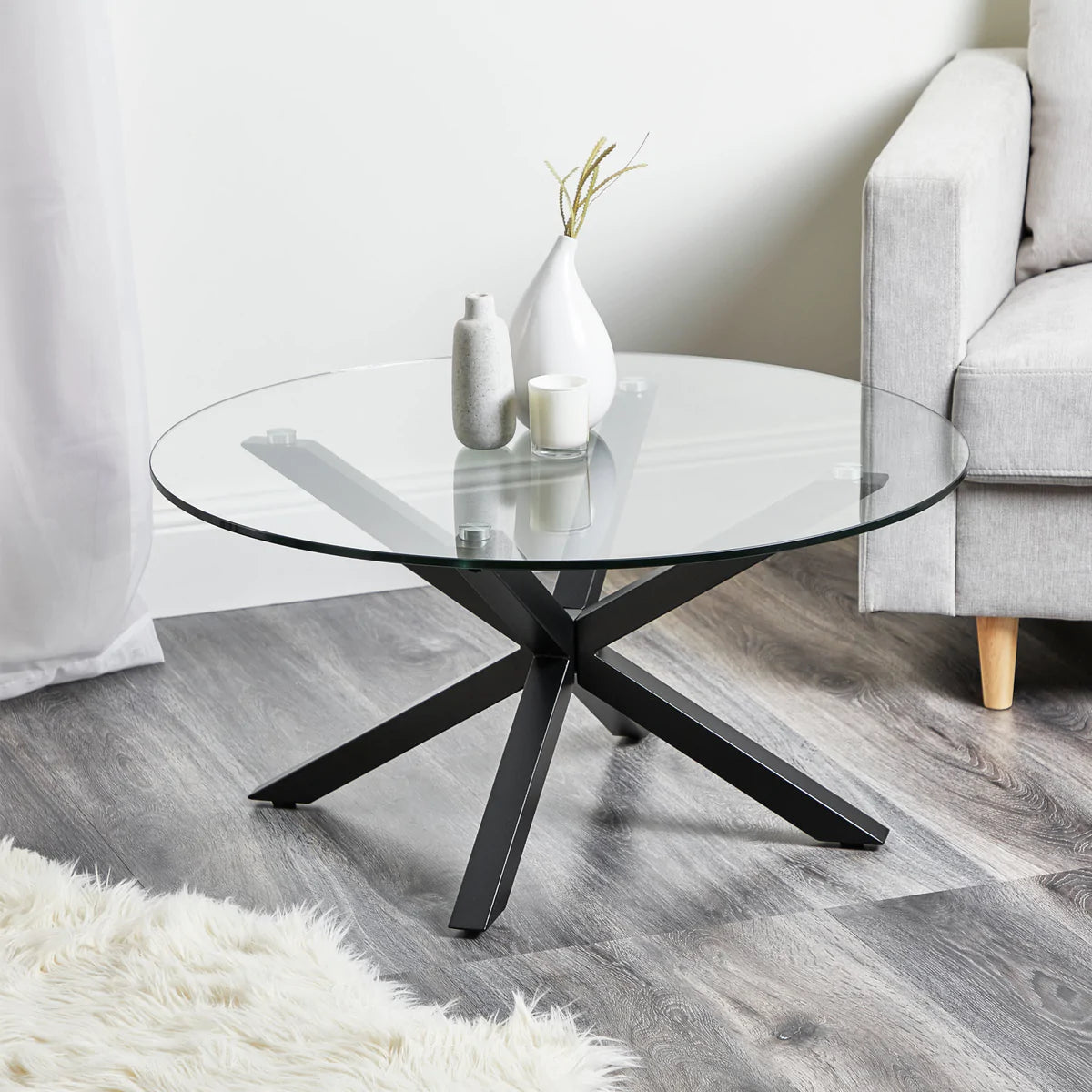 Buy Cindy Clear Glass Coffee Table - MyDeal Australia