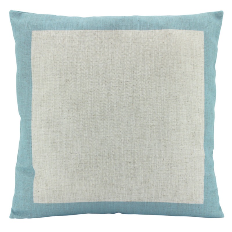 Buy Hamptons Cushion White Sky Blue 50 cm - MyDeal