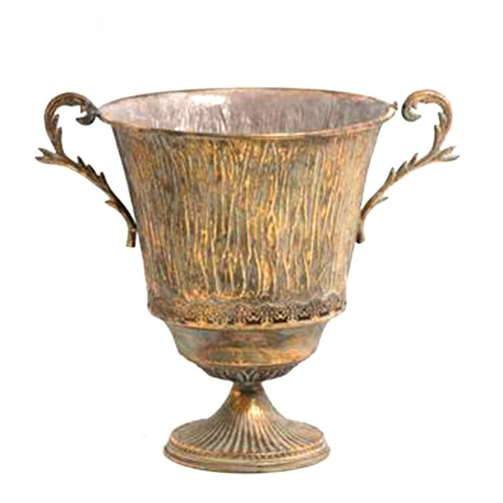 Buy Sabrina Vintage Tall Gold Vase/Pot with Handles - MyDeal Australia