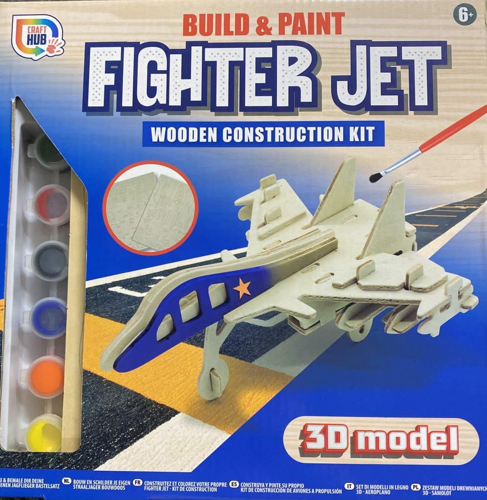 Buy Build & Paint Wooden Construction Kit - Fighter Jet - MyDeal Australia