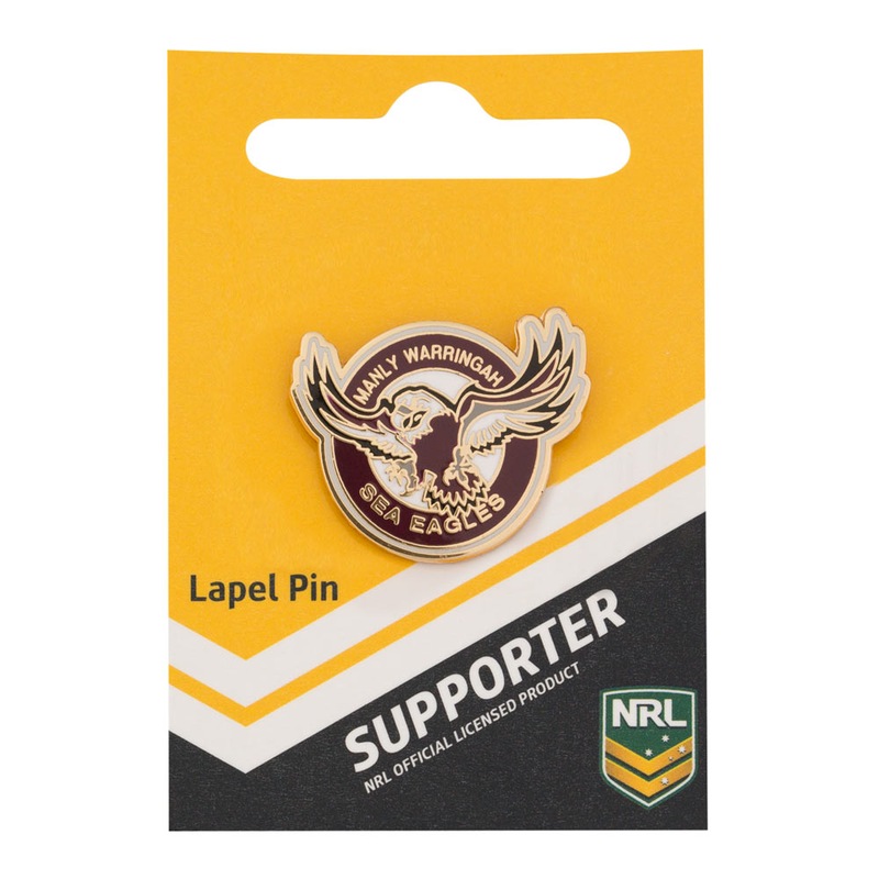 Buy 100 x Manly Sea Eagles NRL Team Logo Lapel Pins Metal Badges - MyDeal