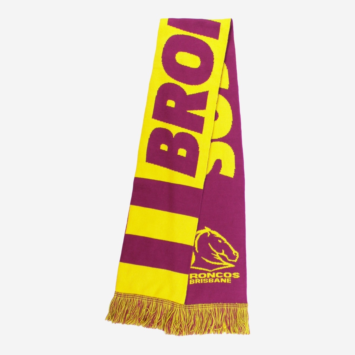 Buy Brisbane Broncos NRL Defender Logo Scarf - MyDeal Australia