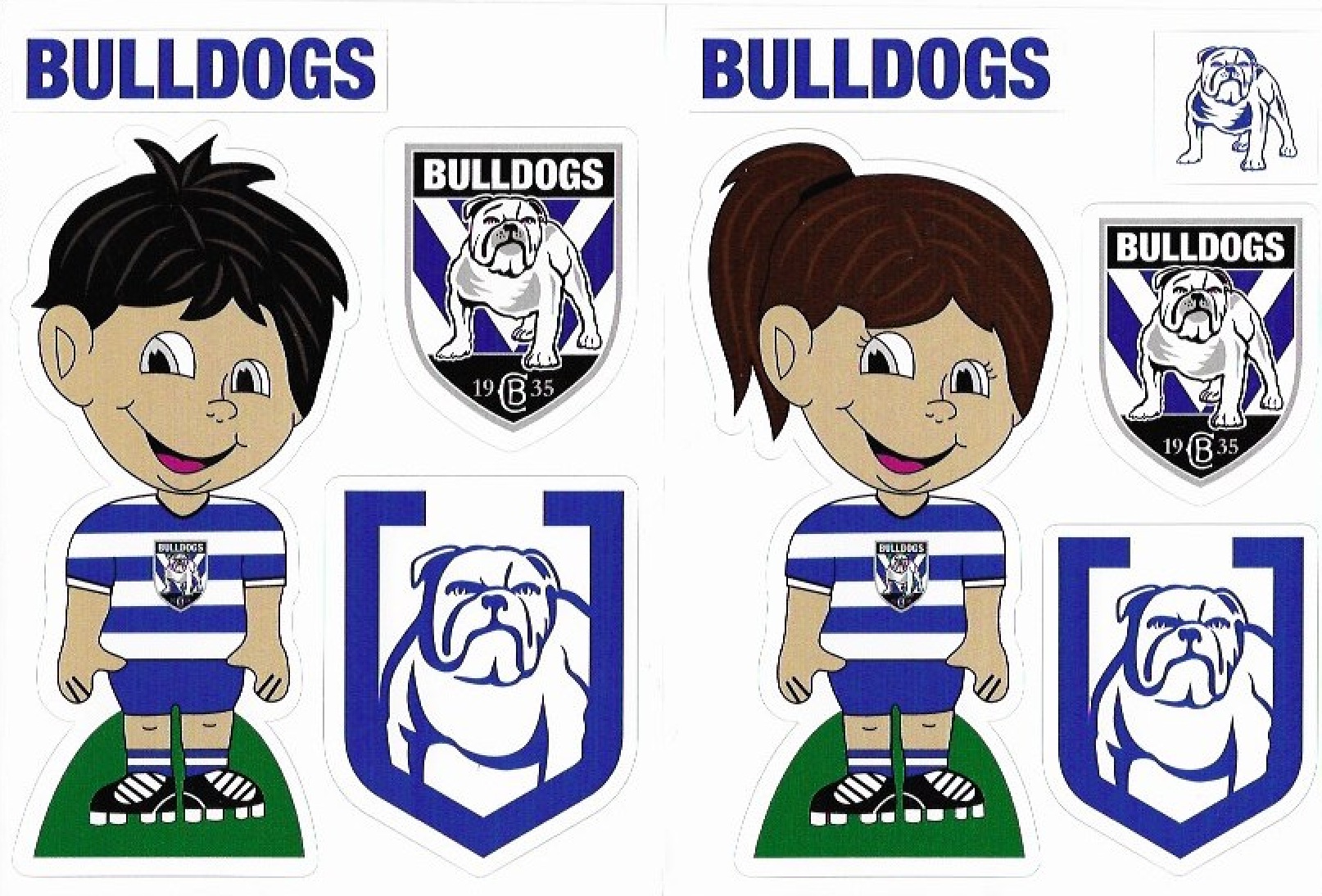 Buy Canterbury Bulldogs NRL Boy Girl Logo Decal Stickers - MyDeal Australia