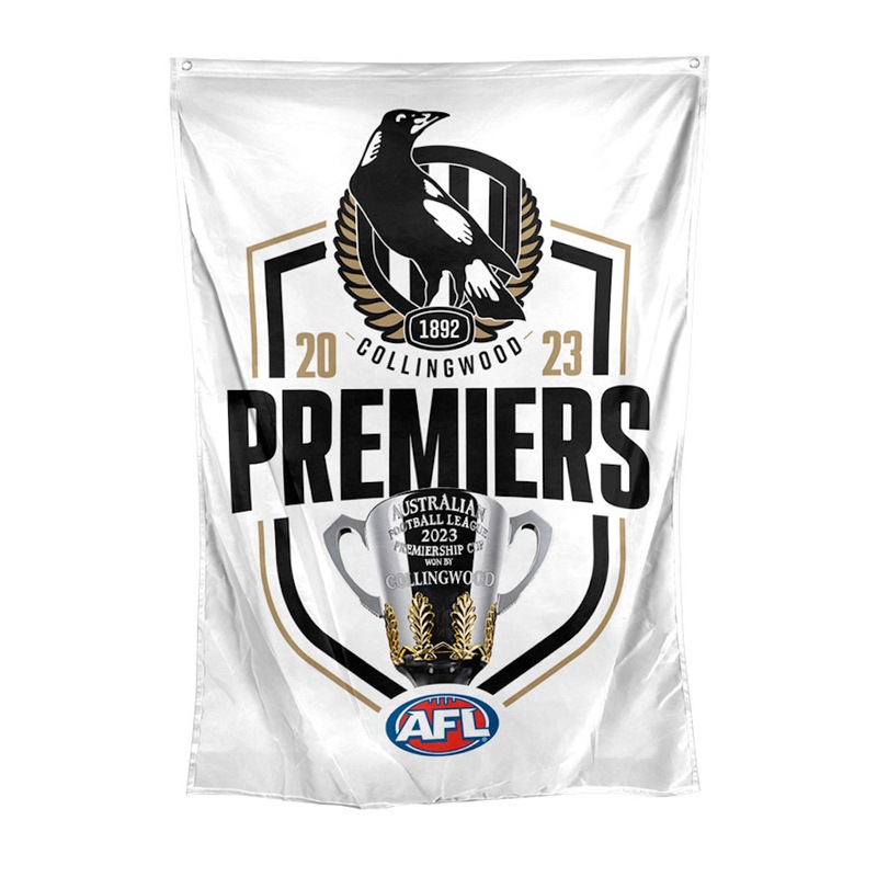 Buy Collingwood Magpies AFL Premiers 2023 Wall Flag Premiership Cape ...