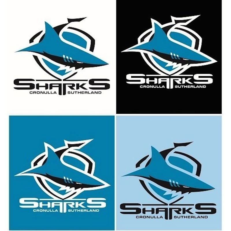 Buy Cronulla Sharks NRL 4 Logo Decals Stickers - MyDeal