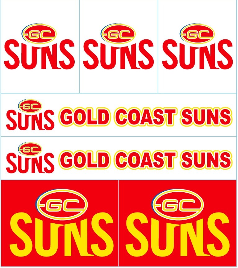 Buy Gold Coast Suns AFL Team Logo Sticker Sheet - MyDeal Australia
