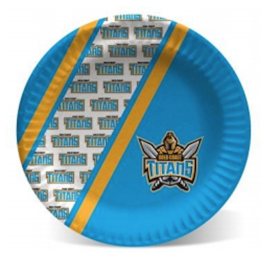 Buy Gold Coast Titans NRL 6 Pack Team Logo Birthday Celebration Paper ...