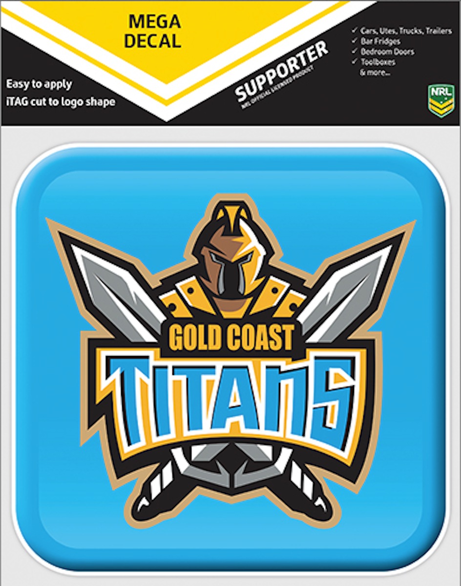 Buy Gold Coast Titans NRL App Icon Mega Team Car Logo Sticker - MyDeal ...