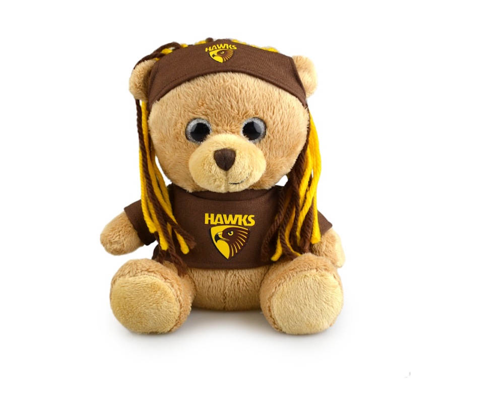 Buy Hawthorn Hawks AFL Sparkle Fanatic Bear 20cm Plush Stuffed Animal ...