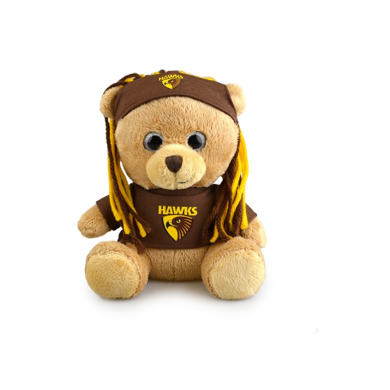 Buy Hawthorn Hawks AFL Sparkle Fanatic Bear 20cm Plush Stuffed Animal ...