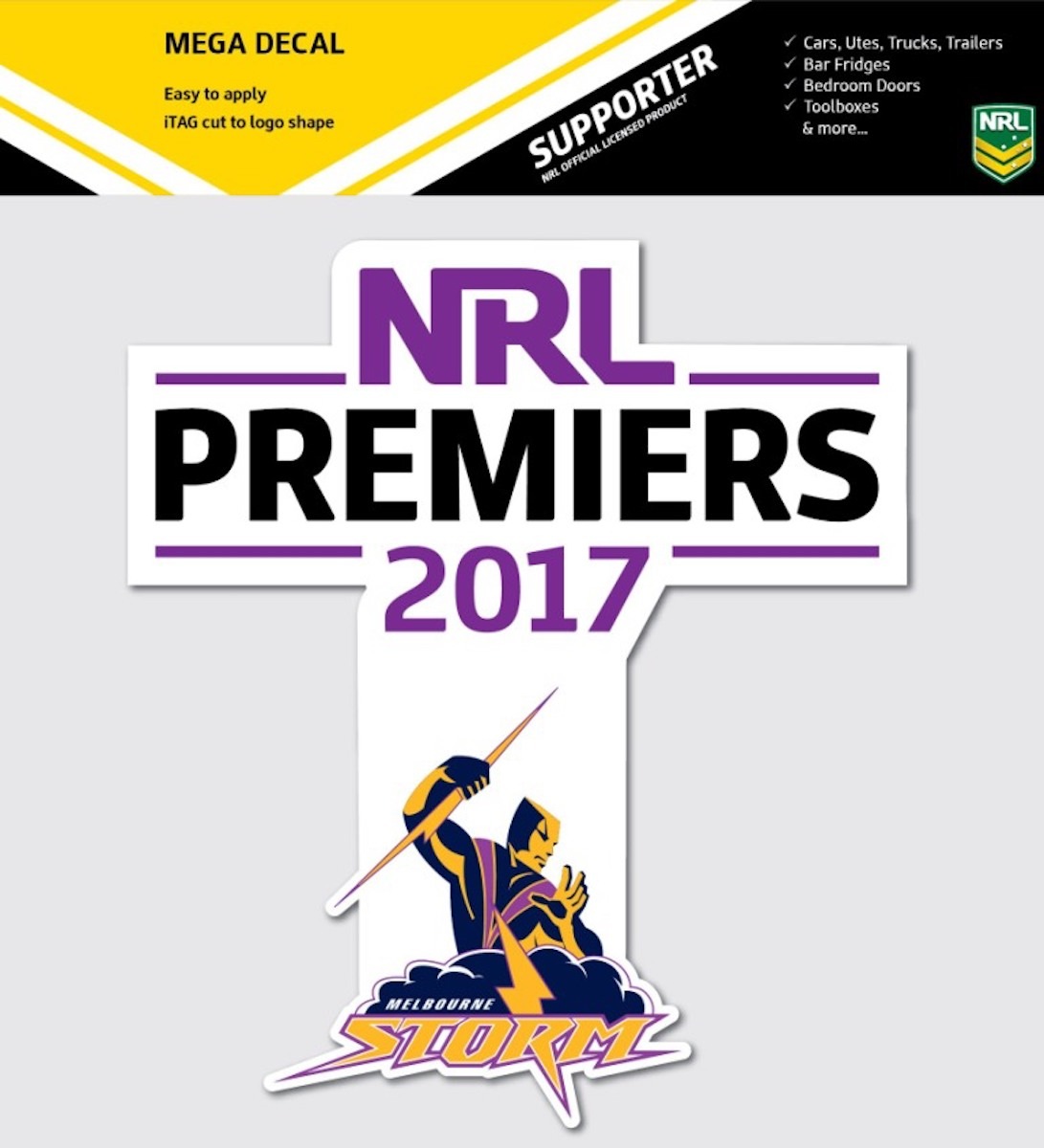 Buy Melbourne Storm NRL 2017 Premiers Premiership Supersized Mega Logo ...