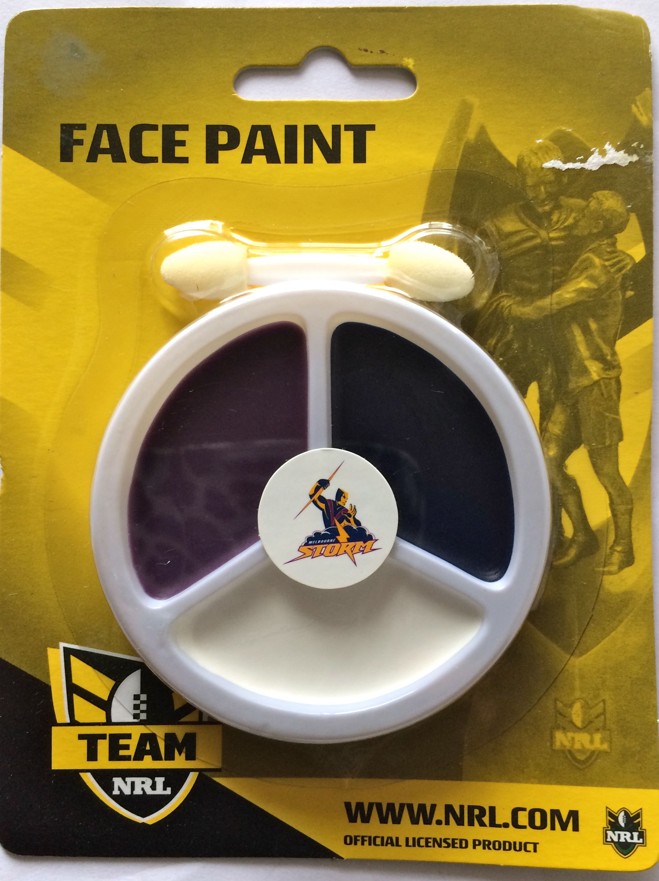 Buy Melbourne Storm NRL Face Paint * Team Colour Paint - MyDeal Australia