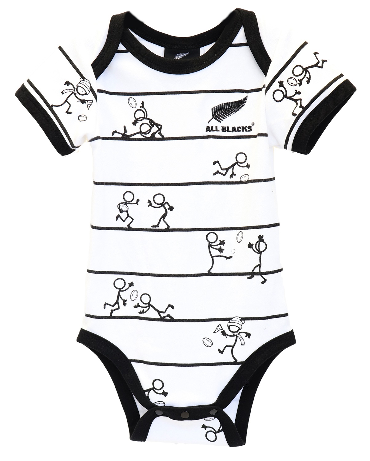 Buy New Zealand All Blacks Stick Figure Print Rugby Union Bodysuit Size ...